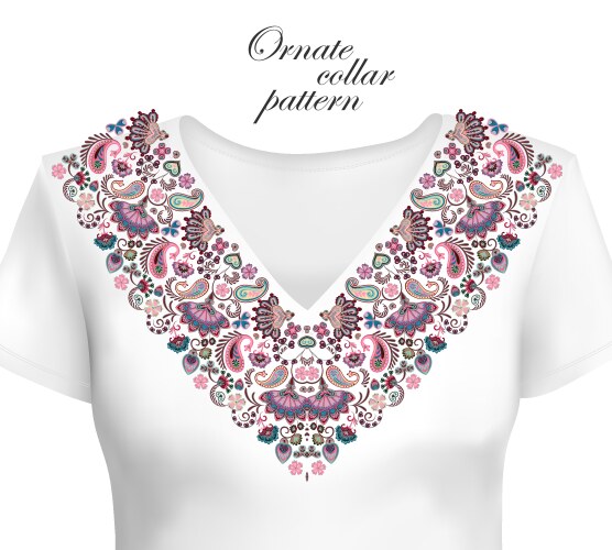 Neck line design Royalty Free Vector Image - VectorStock