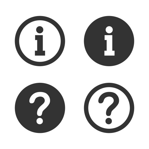 Help desk information icon set reception info Vector Image