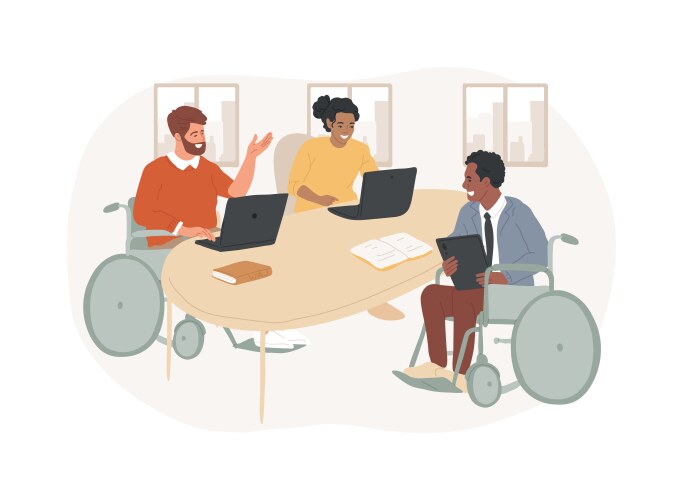 Accessible path isolated cartoon Royalty Free Vector Image