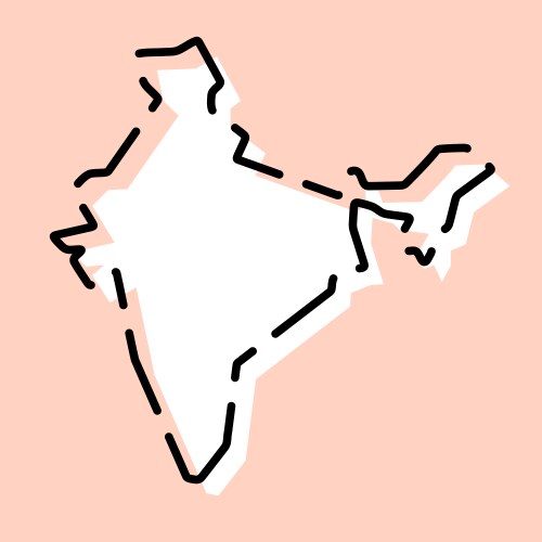 Very simplified infographical political map Vector Image