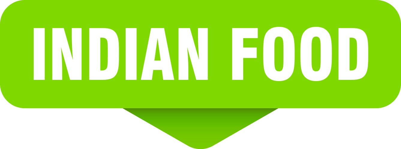 Indian food sticker sign Royalty Free Vector Image