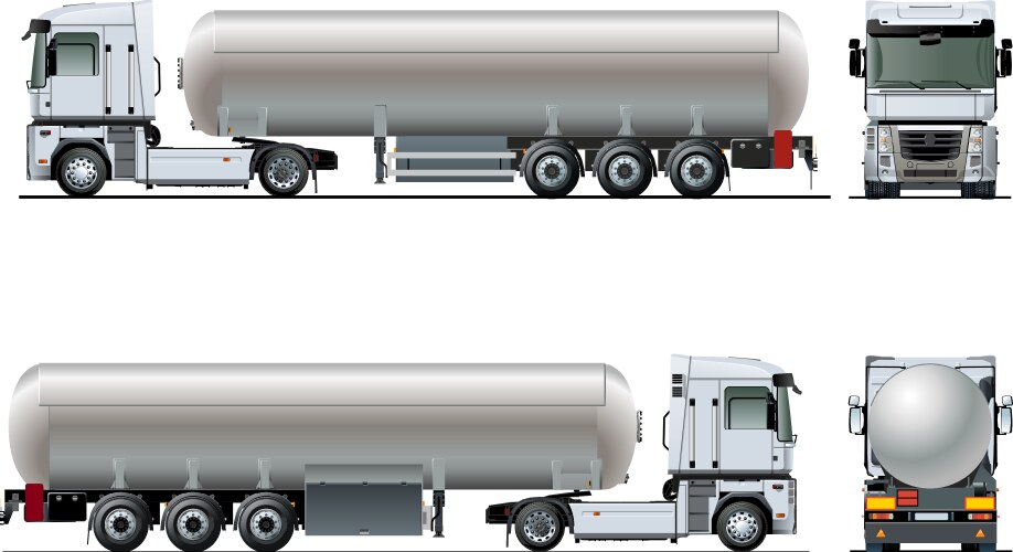Realistic tanker truck template isolated on Vector Image
