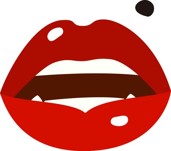 Sexy Red Lips - Open Mouth Royalty Free Vector Image