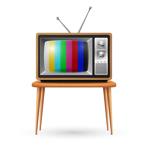Retro tv set Royalty Free Vector Image - VectorStock