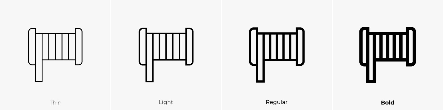 Copper icon thin light regular and bold style Vector Image