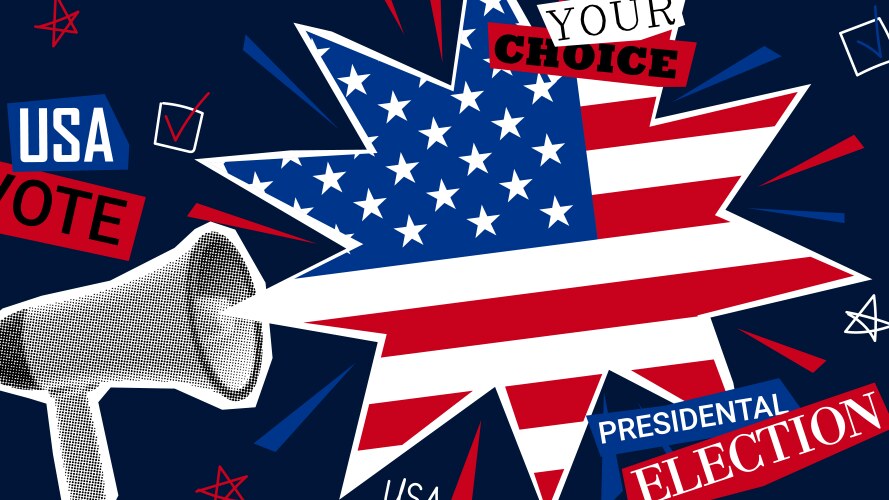 Collage for us presidential election Royalty Free Vector