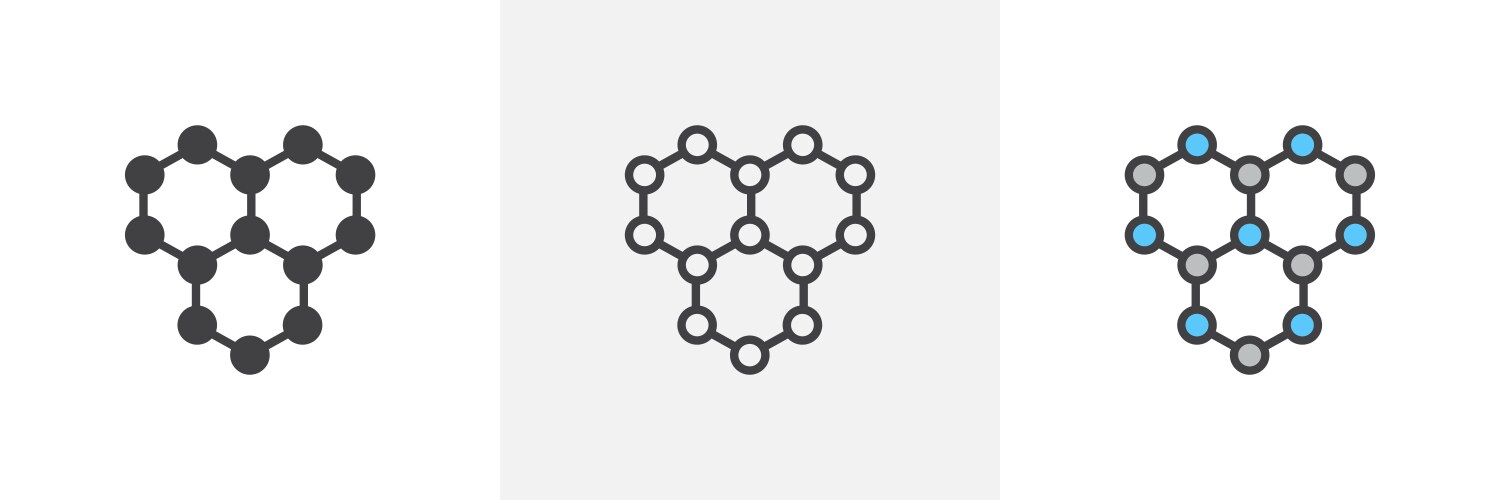 Nanotechnology Graphene Icon Vector Images (over 220)