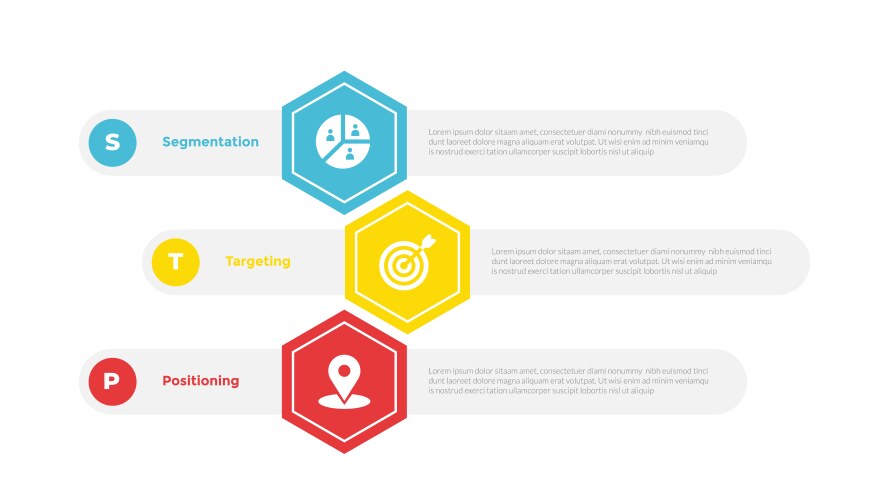 Stp marketing analysis infographics template Vector Image