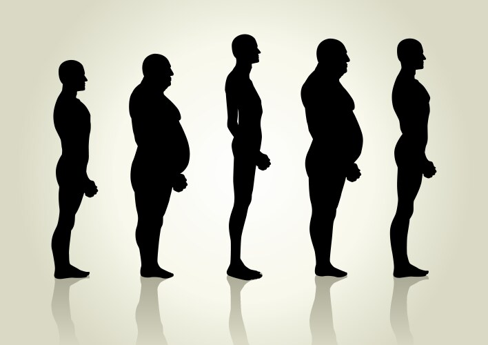 People silhouettes male and female anonymous Vector Image