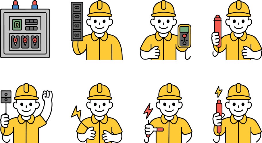 Cartoon electrician Vector Images & Graphics for Commercial Use ...
