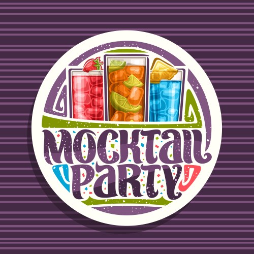 Logo for mocktail bar Royalty Free Vector Image