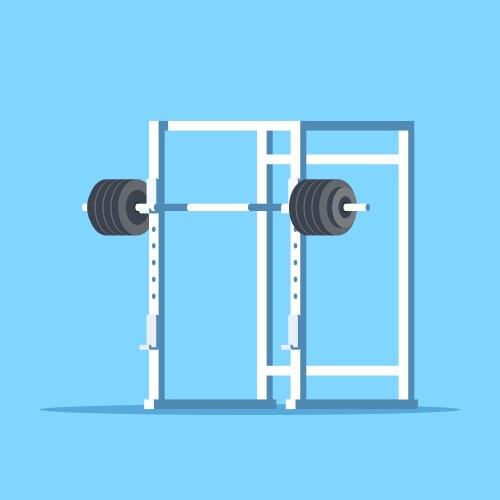 Powerlifting barbell squat Royalty Free Vector Image