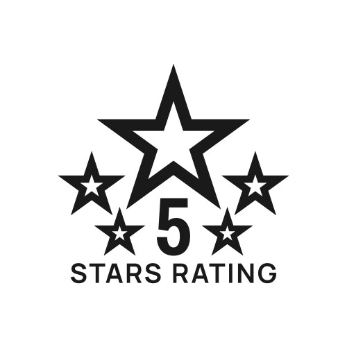 Five 5 star rating best award or review icons Vector Image