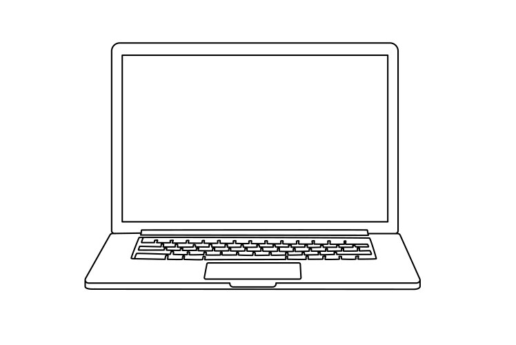 Set of laptop Royalty Free Vector Image - VectorStock