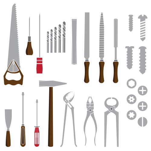 Painting tools set Royalty Free Vector Image - VectorStock