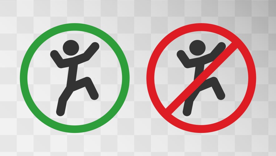 No climbing icon symbol not allowed sign Vector Image