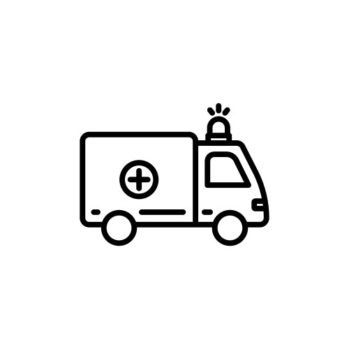 Emergency ambulance icon for medical services Vector Image
