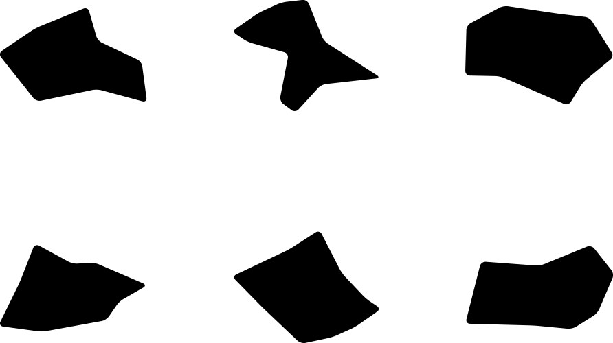 Geometric shapes pictogram symbol visual set Vector Image