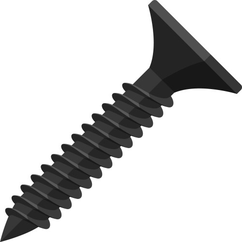 Screw isolated on transparent background Vector Image