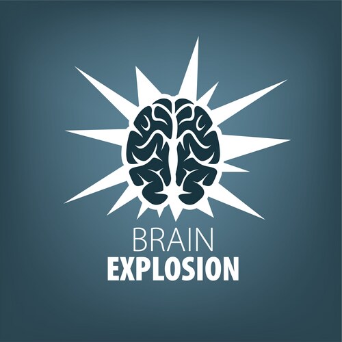 Brain Distortion - Explosive Concept – Royalty-Free Vector | VectorStock