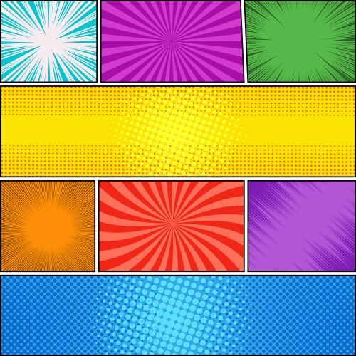 Pop art comic book strip background Royalty Free Vector