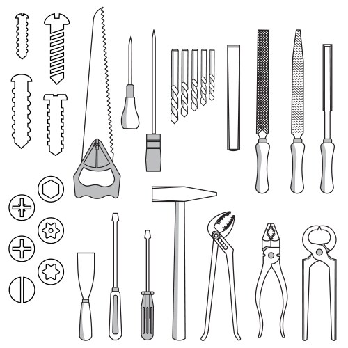 Hand tools Royalty Free Vector Image - VectorStock