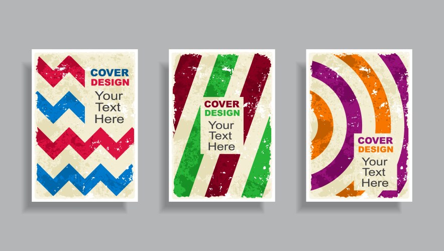 Cover magazine abstract colorful curve design Vector Image