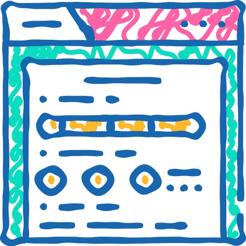 Web folder icon doodle Royalty Free Vector Image