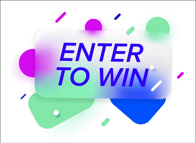 Enter to win bubble blast Royalty Free Vector Image