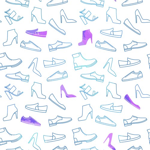 Shoe pattern Royalty Free Vector Image - VectorStock