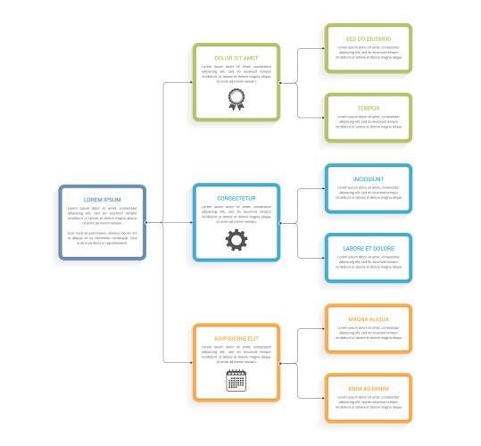 Teamwork flow chart company hierarchical Vector Image