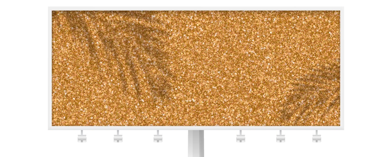 Billboard with marble texture background golden Vector Image
