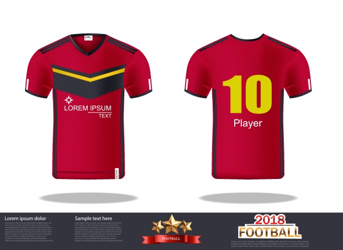 3d realistic template soccer kit Royalty Free Vector Image