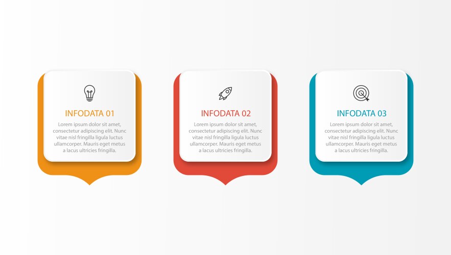Infographic design template with 3 options Vector Image