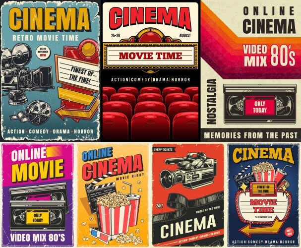 Vintage Movie Posters Vector Images (over 7,400)