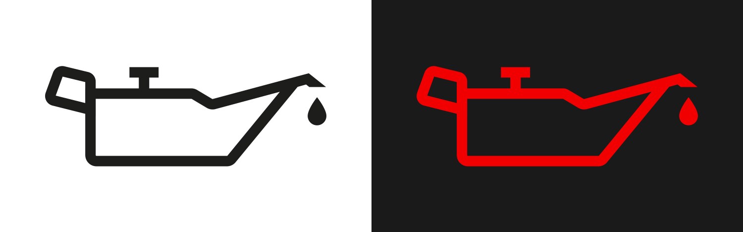 Warning dashboard car icon engine oil level Vector Image