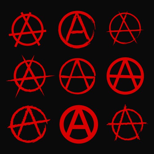 Anarchy symbol letter Royalty Free Vector Image