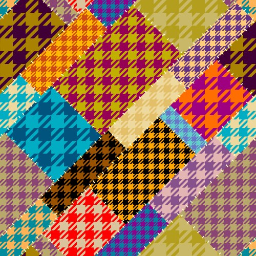 Patchwork textile pattern seamless quilting Vector Image
