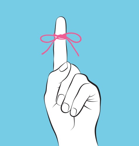 Reminder Finger with String Vector Images (over 130)