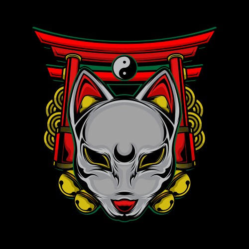 Japanese Fox Mask Vector Images (over 470)