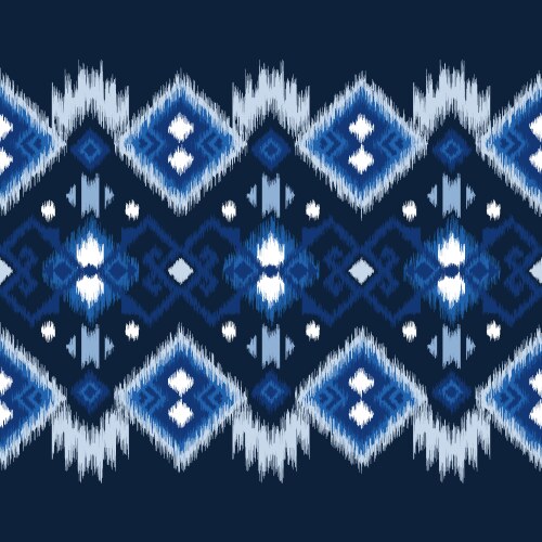 Seamless pattern with embroidery ethnic ikat Vector Image