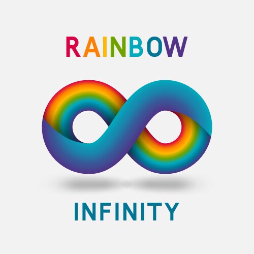 Infinity symbol limitless bright multicolor sign Vector Image