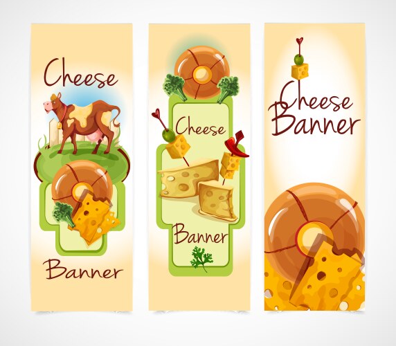 Colorful cheese template Royalty Free Vector Image