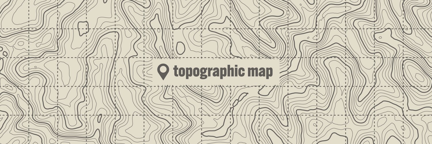 Topographic map with contour lines geographic Vector Image