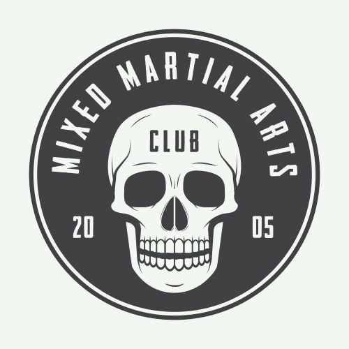 Set of vintage mixed martial arts logo badges Vector Image