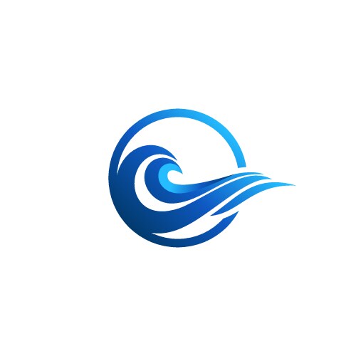 Abstract water wave ocean logo icon design Vector Image