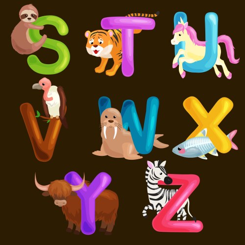 Balloon animals cartoon set Royalty Free Vector Image
