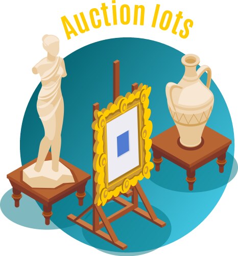 Auction horizontal banner Royalty Free Vector Image