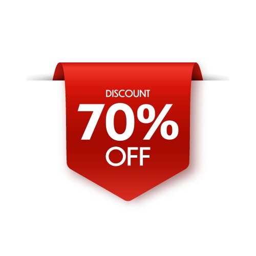 Special offer sale red tag 50 off isolated Vector Image