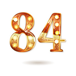 84th years anniversary design element Royalty Free Vector